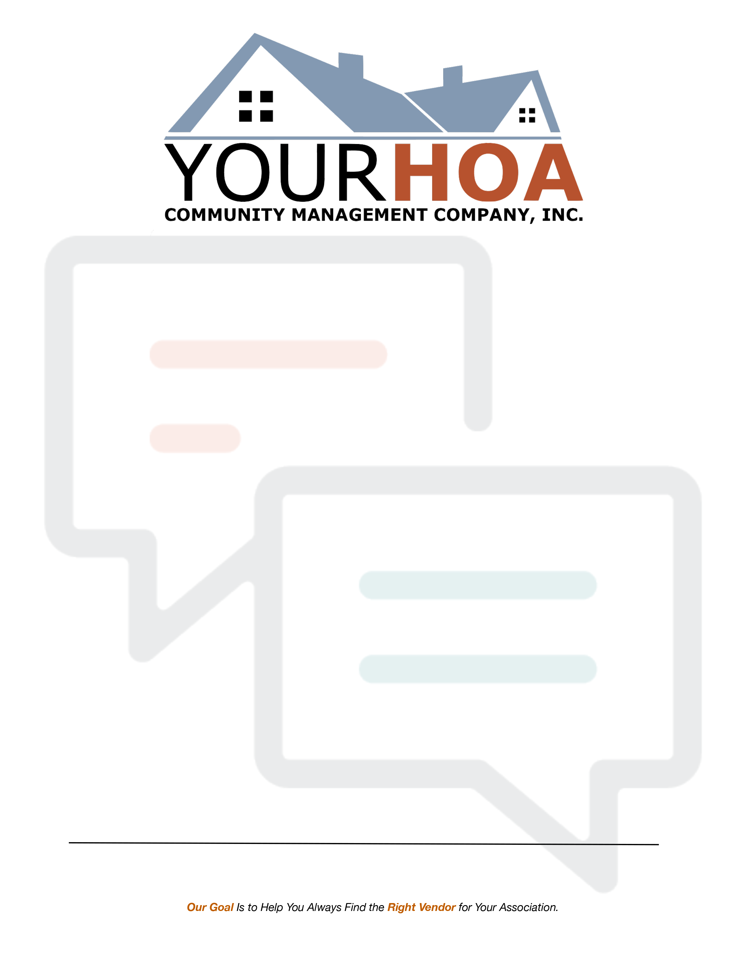 Your HOA – Vendor RFP (Fillable) Background – Your HOA Community ...